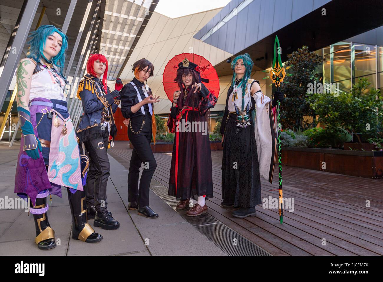 Melbourne, Australia. 12th June, 2022. Cosplayers dressed as characters ...