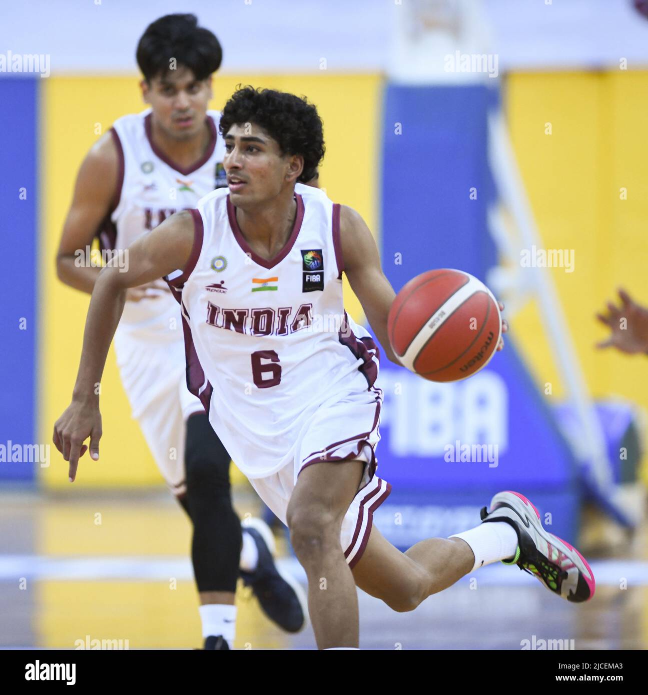 Doha, Qatar. 12th June, 2022. Jaideep rathore of India Basketball team ...
