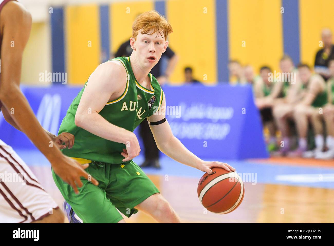 Doha, Qatar - 12 Jun 2022, Joshua Dent of Australia Basketball team ...