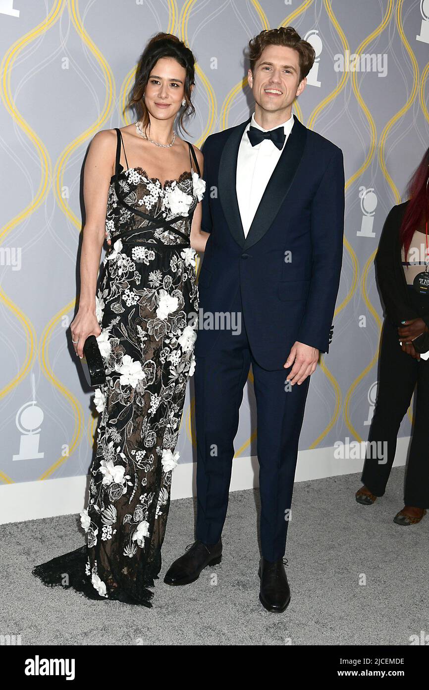 Arron Tveit and Ericka Hunter attends the 75th Annual Tony Awards on ...