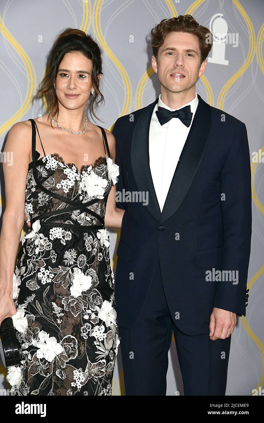 Arron Tveit and Ericka Hunter attends the 75th Annual Tony Awards on ...