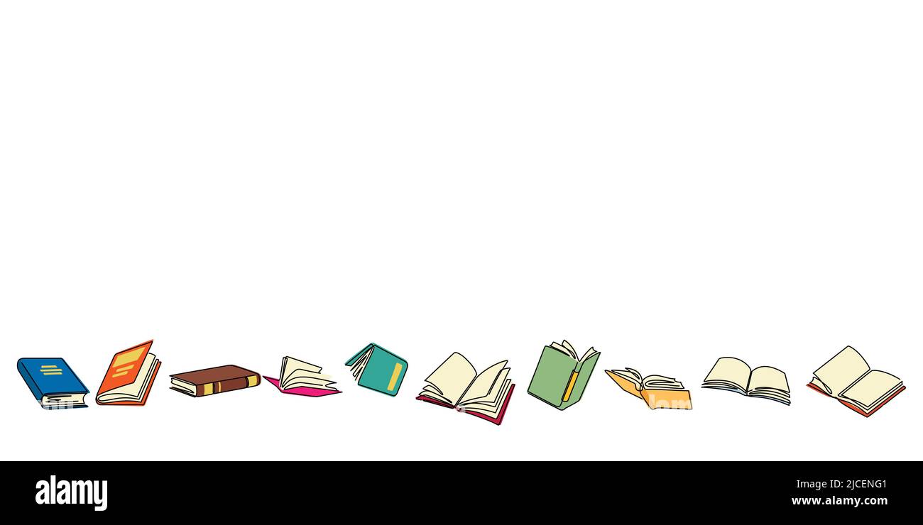 books line art pattern vector illustration for decoration, background ...