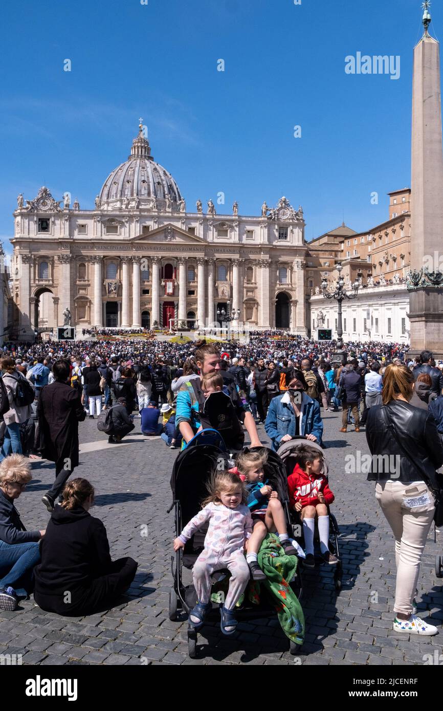 Holy ground. Large crowds at the Easter Sunday mass and Benediction at ...