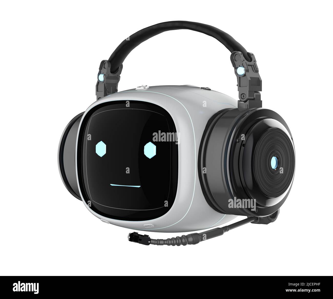 Robot with headphones Cut Out Stock Images & Pictures - Alamy