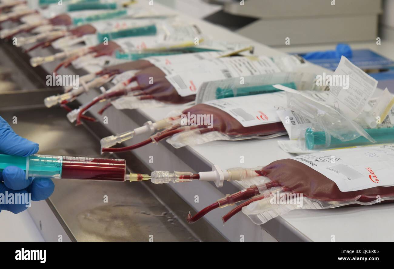 Collected blood samples hi-res stock photography and images - Alamy