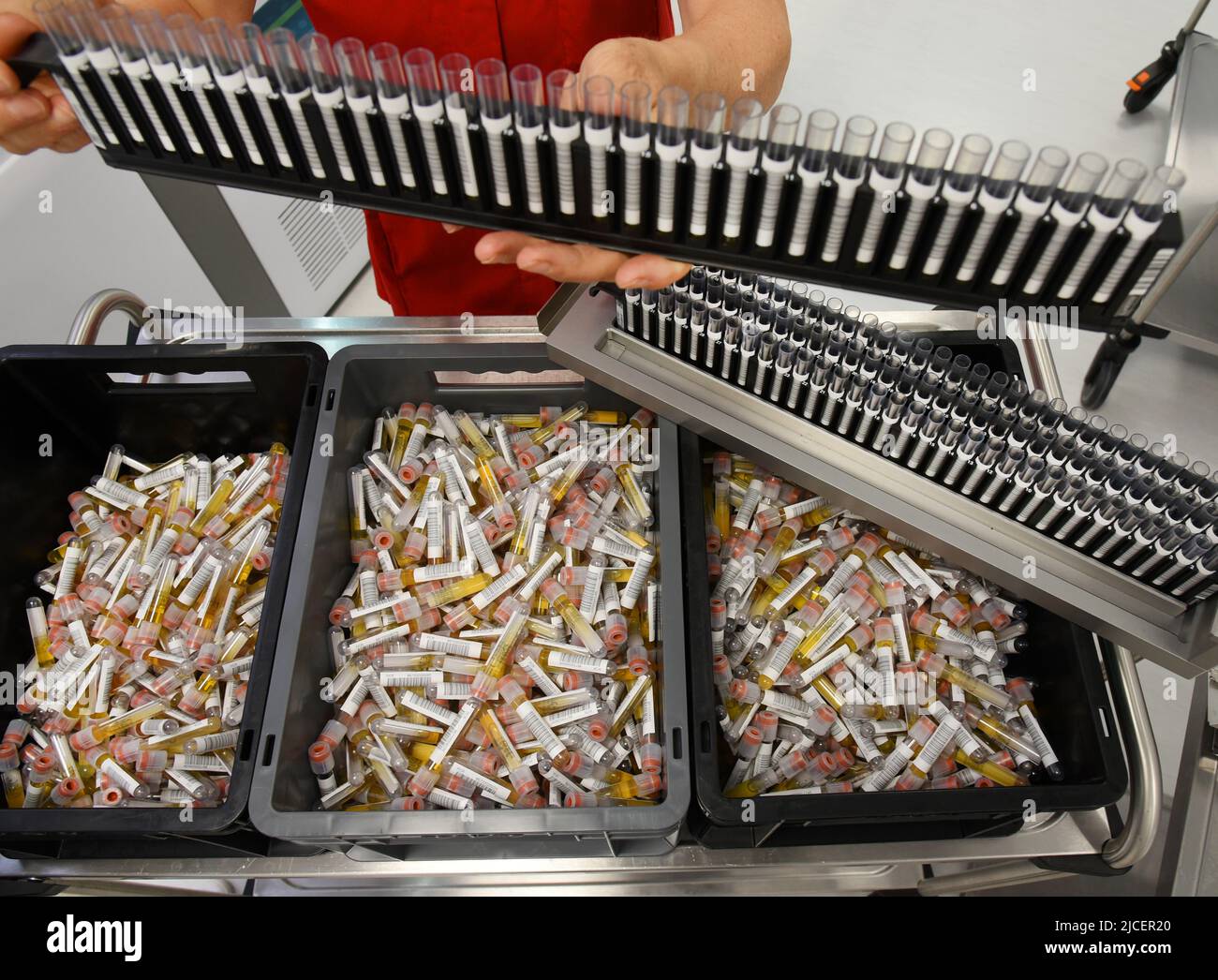 Leipzig, Germany. 09th June, 2022. An employee works in the central ...
