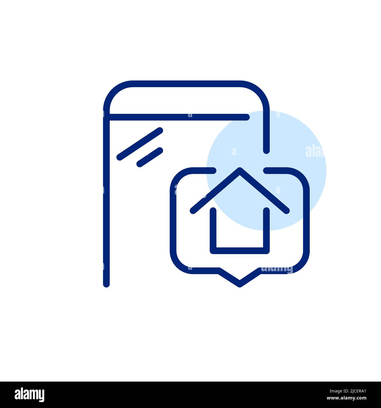 Smart home message notification on a smartphone. Pixel perfect ...