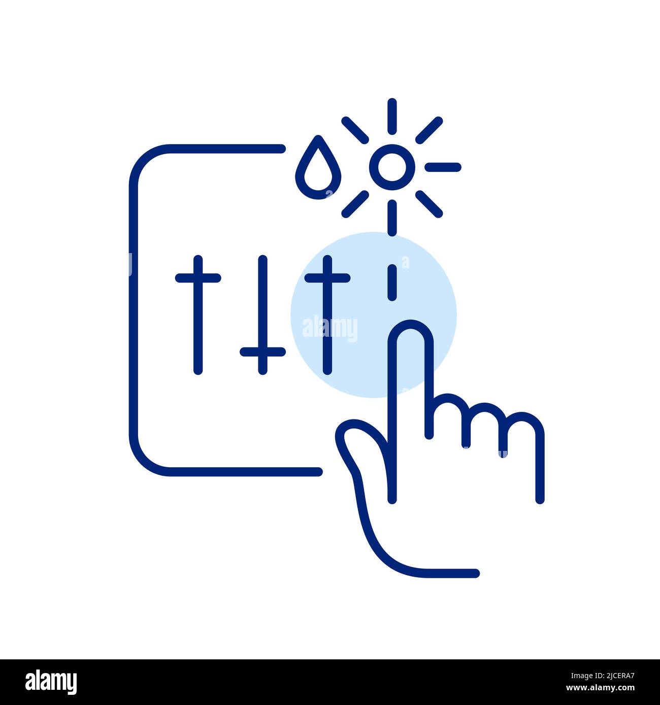 Temperature and humidity app control on a tablet. Pixel perfect ...