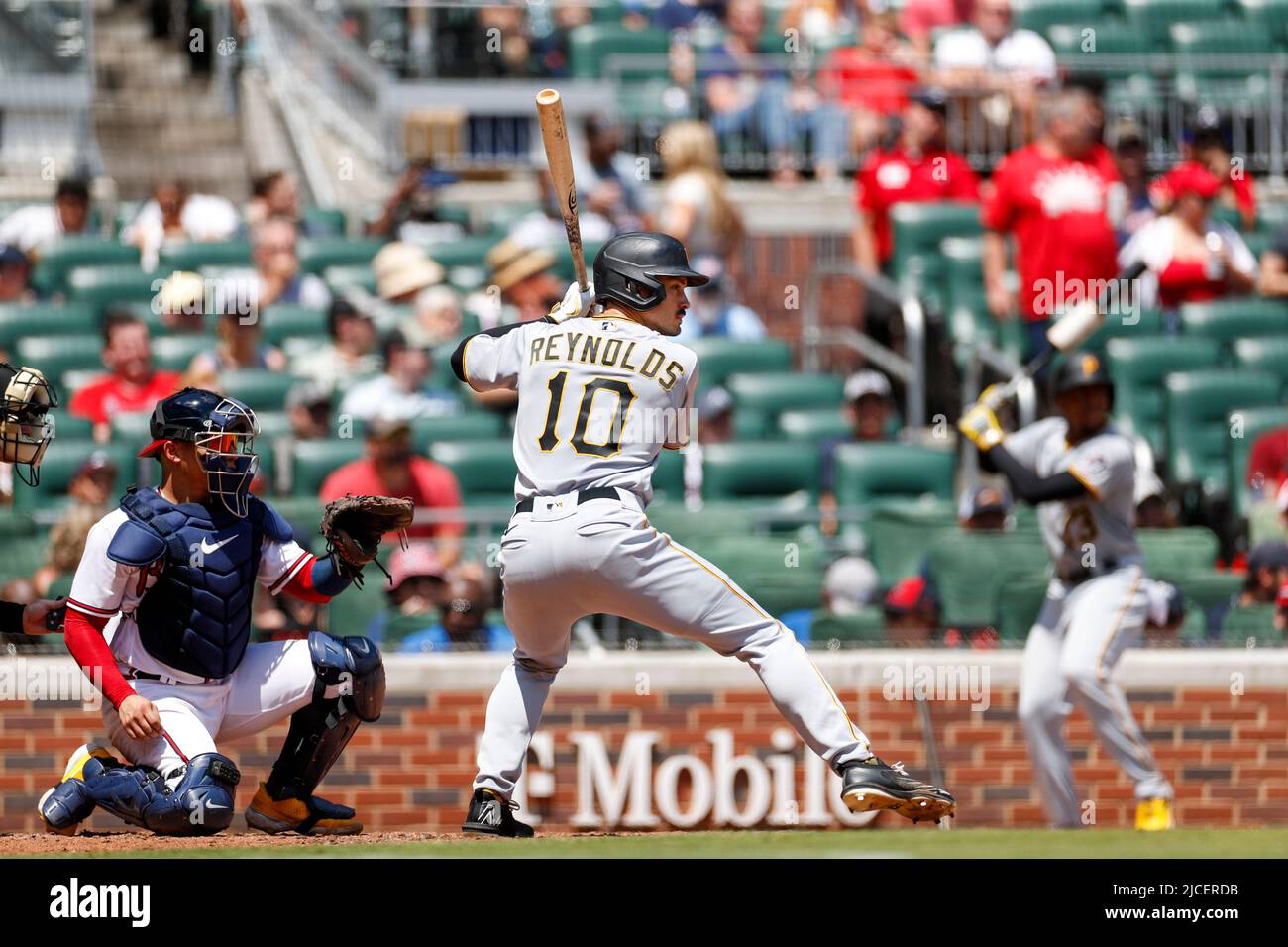 Pittsburgh Pirates center fielder Bryan Reynolds (10) waits for the ...