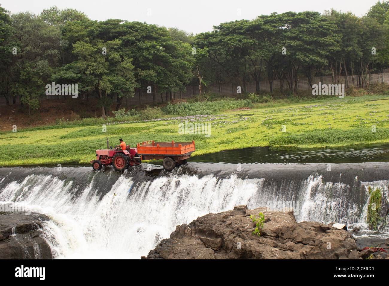 Water Crossing, Dangerous way Stock Photo - Alamy