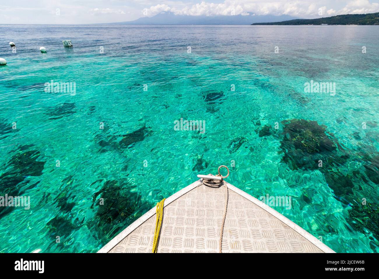 Pristine waters off Sumilon island in Oslob, Cebu, Philippines Stock ...