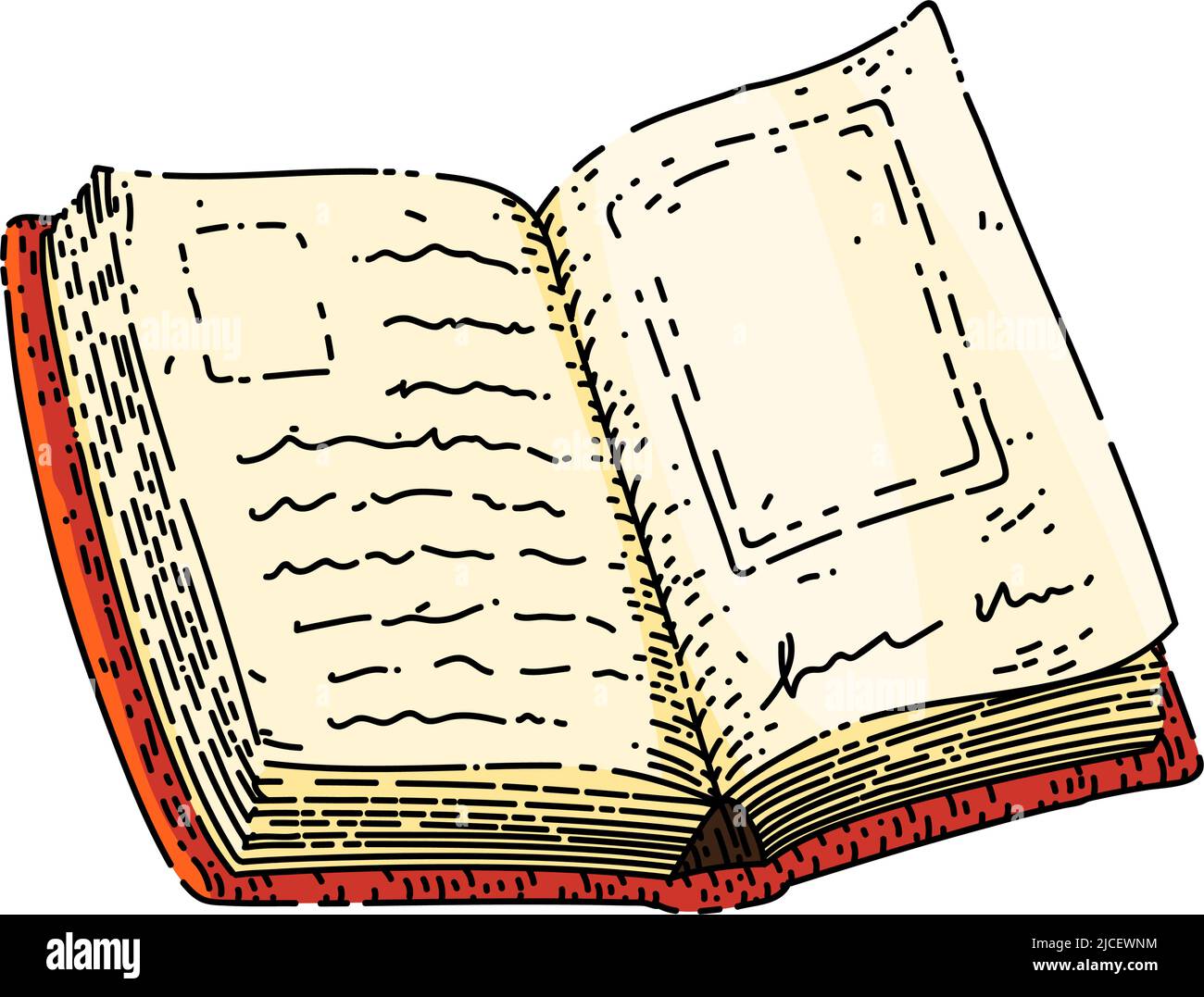 book open sketch hand drawn vector Stock Vector Image & Art - Alamy