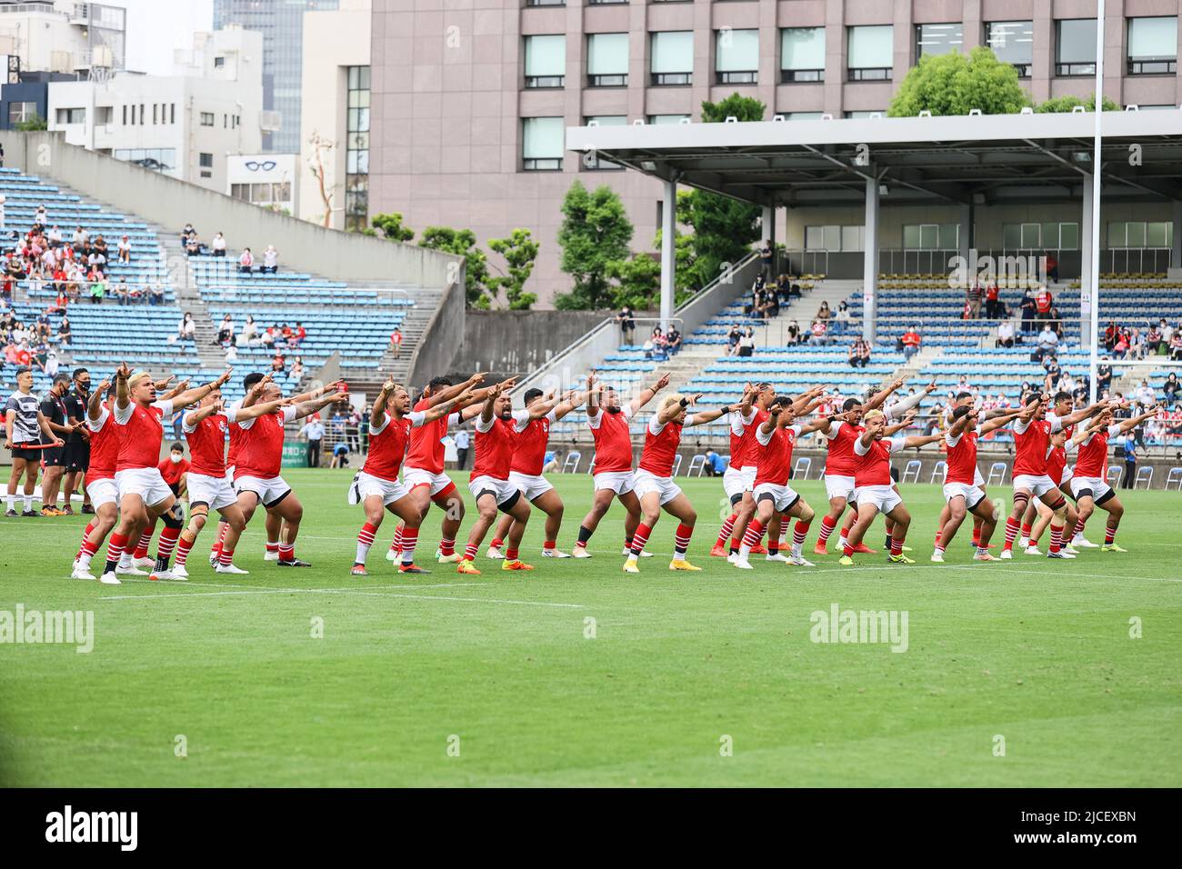 Tokyo, Japan. 11th June, 2022. TONGA SAMURAI XV team group Rugby ...