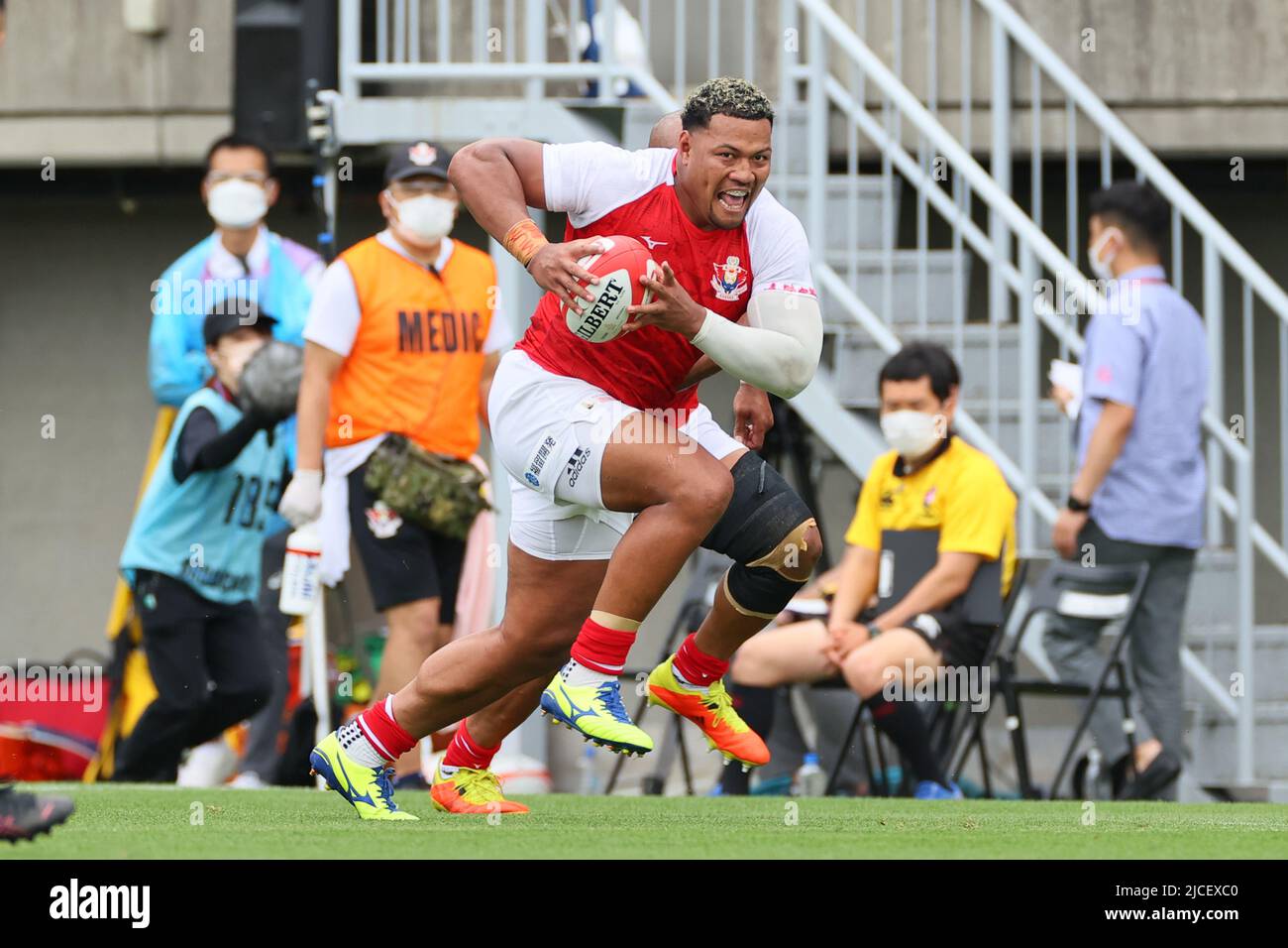 Tokyo, Japan. 11th June, 2022. Lui Naeata (TONGA SAMURAI XV) Rugby ...