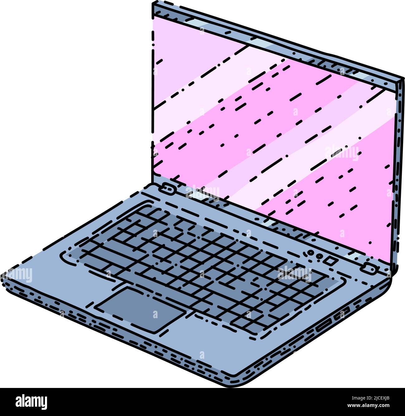 laptop notebook sketch hand drawn vector Stock Vector Image & Art - Alamy