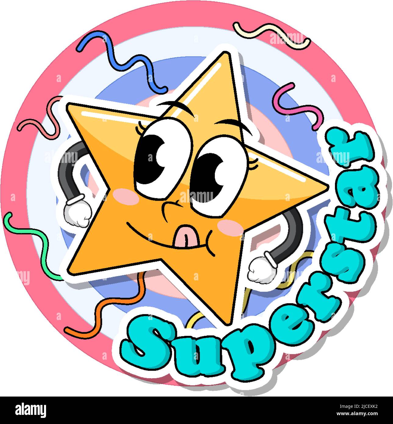 A super star icon comic style illustration Stock Vector Image & Art - Alamy