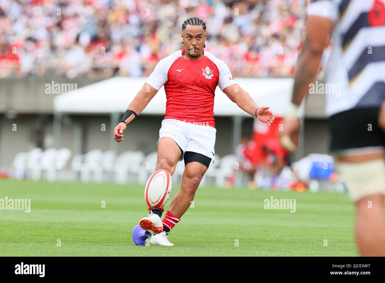 Tokyo, Japan. 11th June, 2022. Kruger Latu (TONGA SAMURAI XV) Rugby ...