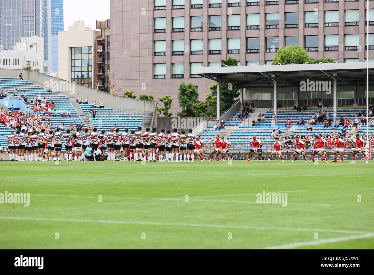Tokyo, Japan. 11th June, 2022. (L-R) EMERGING BLOSSOMS team group ...