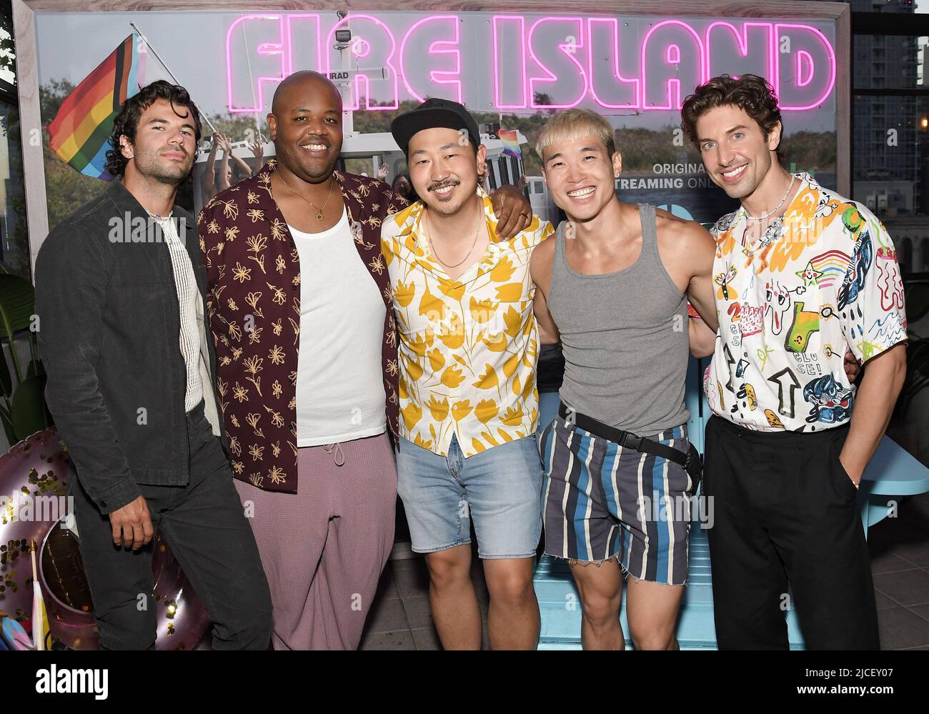 Los Angeles, USA. 12th June, 2022. (L-R) FIRE ISLAND Cast & Crew ...