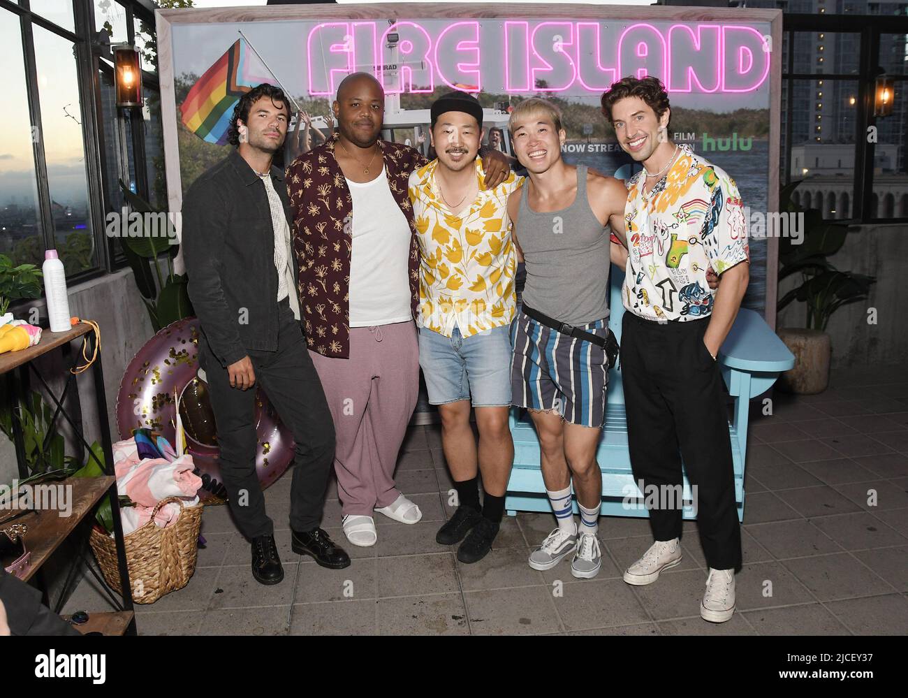 Los Angeles, USA. 12th June, 2022. (L-R) FIRE ISLAND Cast & Crew ...