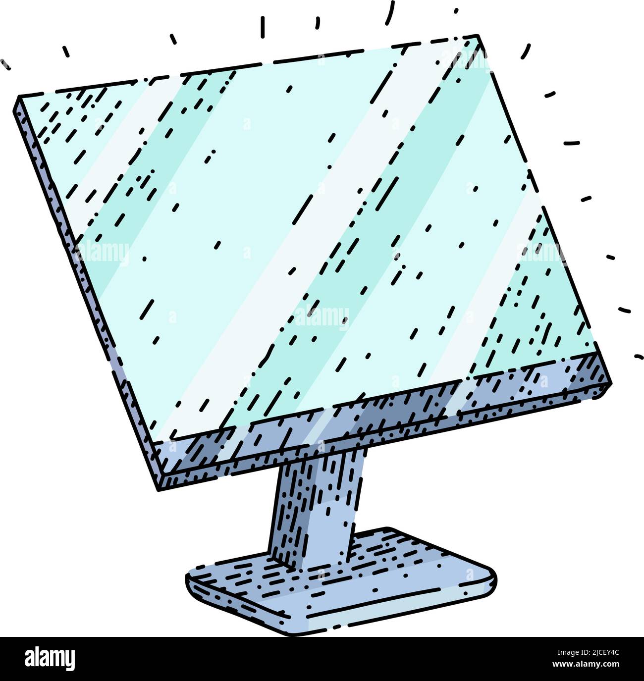 screen monitor sketch hand drawn vector Stock Vector Image & Art - Alamy
