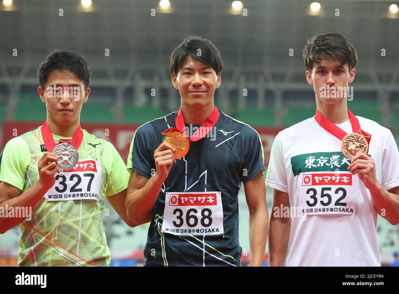 Osaka, Japan. 10th June, 2022. (L-R) Kaito Kawabata, Fuga Sato, Meldrum ...