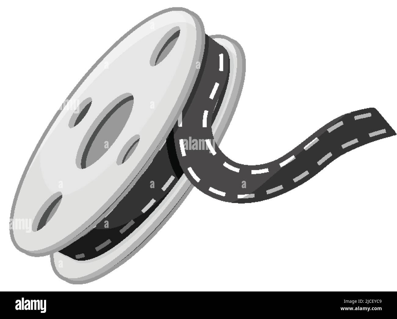 A simple film reel on white background illustration Stock Vector Image ...