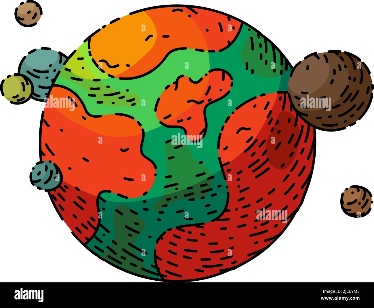 planet magic sketch hand drawn vector Stock Vector Image & Art - Alamy