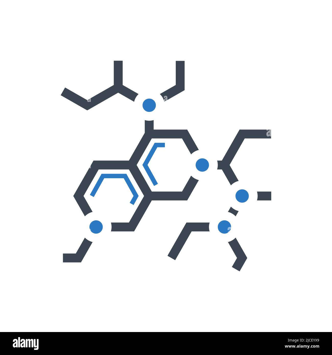 Molecule related vector glyph icon. Molecule sign. Isolated on white ...