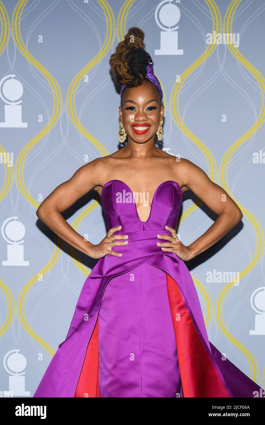New York City, US, June 12, 2022. Camille A. Brown walking on the red ...