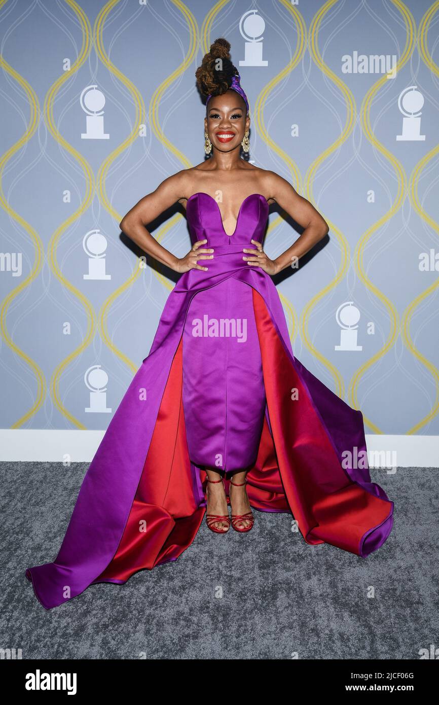 New York City, US, June 12, 2022. Camille A. Brown walking on the red ...