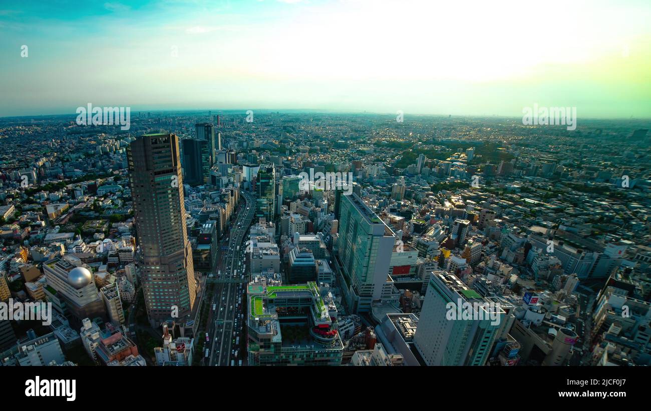 A timelapse of highway at the urban city in Tokyo wide shot tilt Stock ...