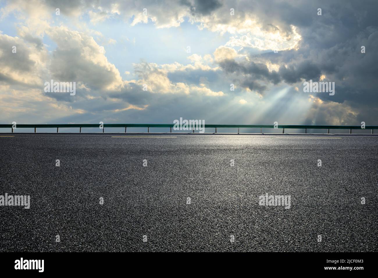 Asphalt highway and beautiful sky cloud landscape. Road and sky cloud ...