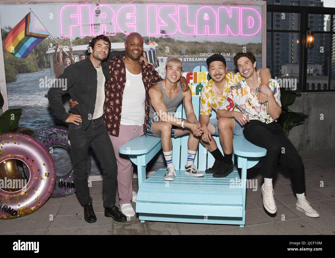 Los Angeles, USA, 12/06/2022, (L-R) FIRE ISLAND Cast & Crew - Actors ...