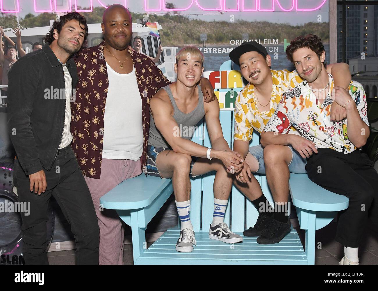 Los Angeles, USA, 12/06/2022, (L-R) FIRE ISLAND Cast & Crew - Actors ...