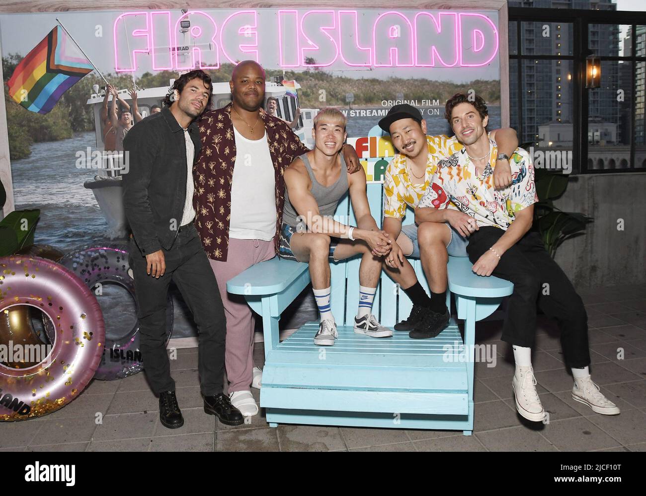 Los Angeles, USA, 12/06/2022, (L-R) FIRE ISLAND Cast & Crew - Actors ...