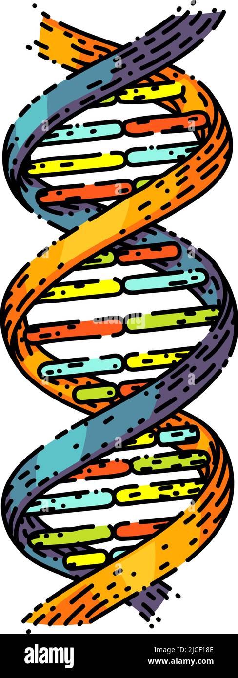 dna science sketch hand drawn vector Stock Vector Image & Art - Alamy