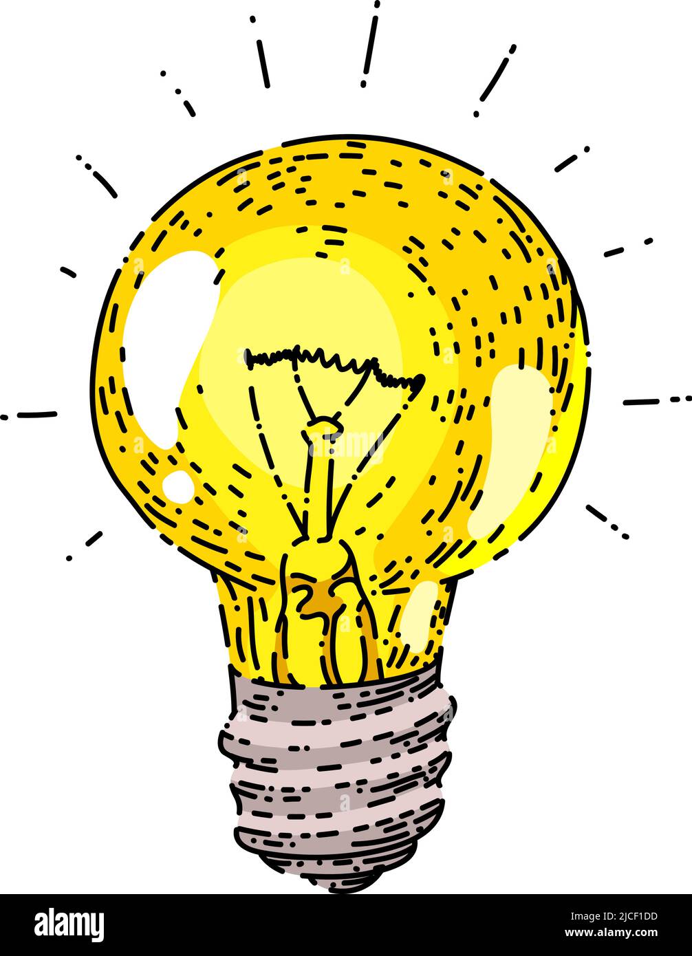 bulb idea sketch hand drawn vector Stock Vector Image & Art - Alamy