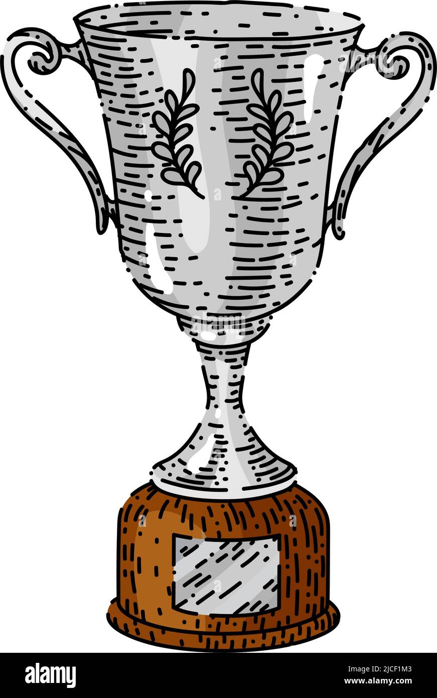 trophy silver sketch hand drawn vector Stock Vector Image & Art - Alamy