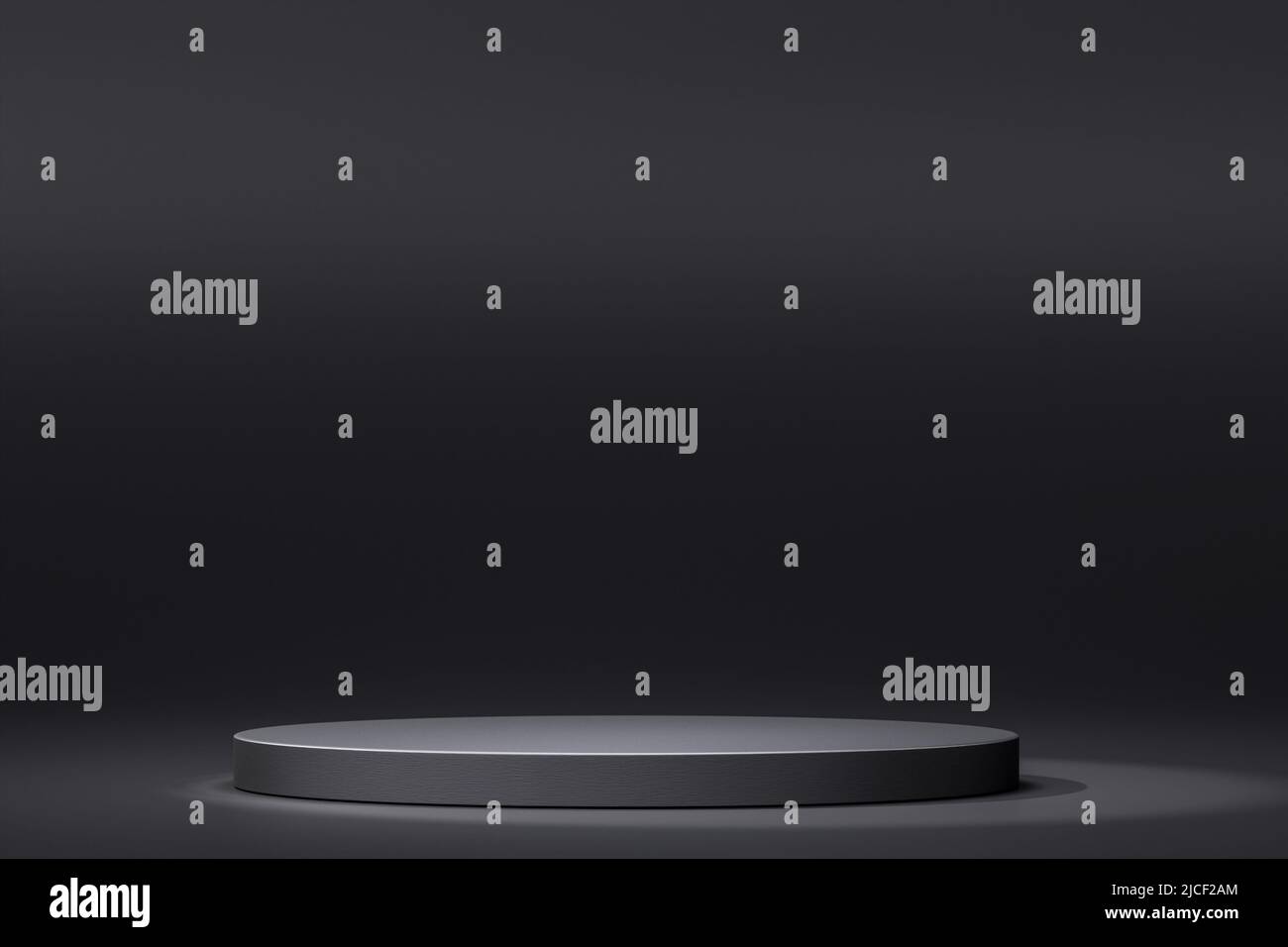 Luxury round black podium. Circular podium. Empty podium or pedestal ...