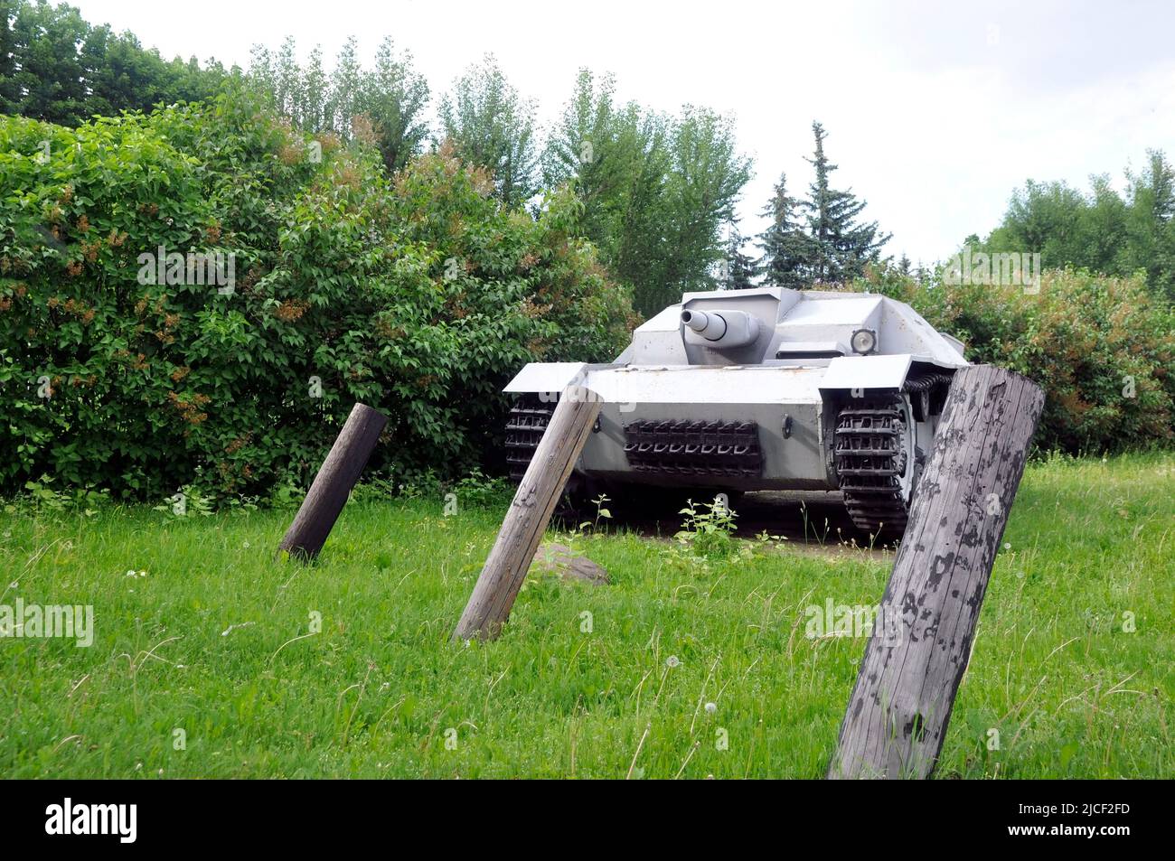 German assault gun StuG. III of World War II. Military equipment in a ...