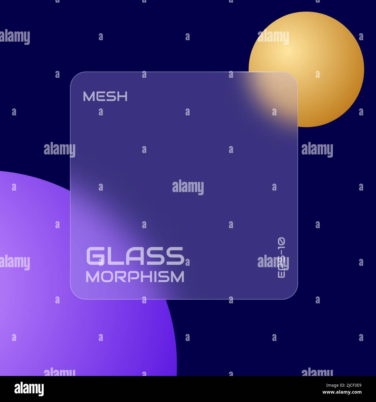 Transparent frame in glassmorphism style. Place for your texts. Vector ...