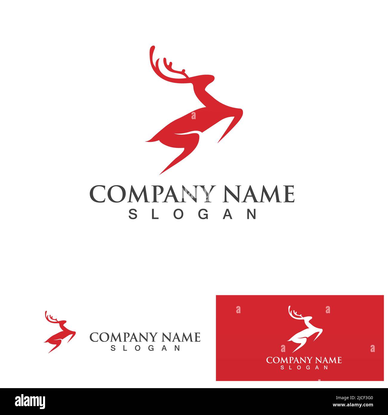Deer Antlers Logo Template Illustration Design Stock Vector Image & Art ...