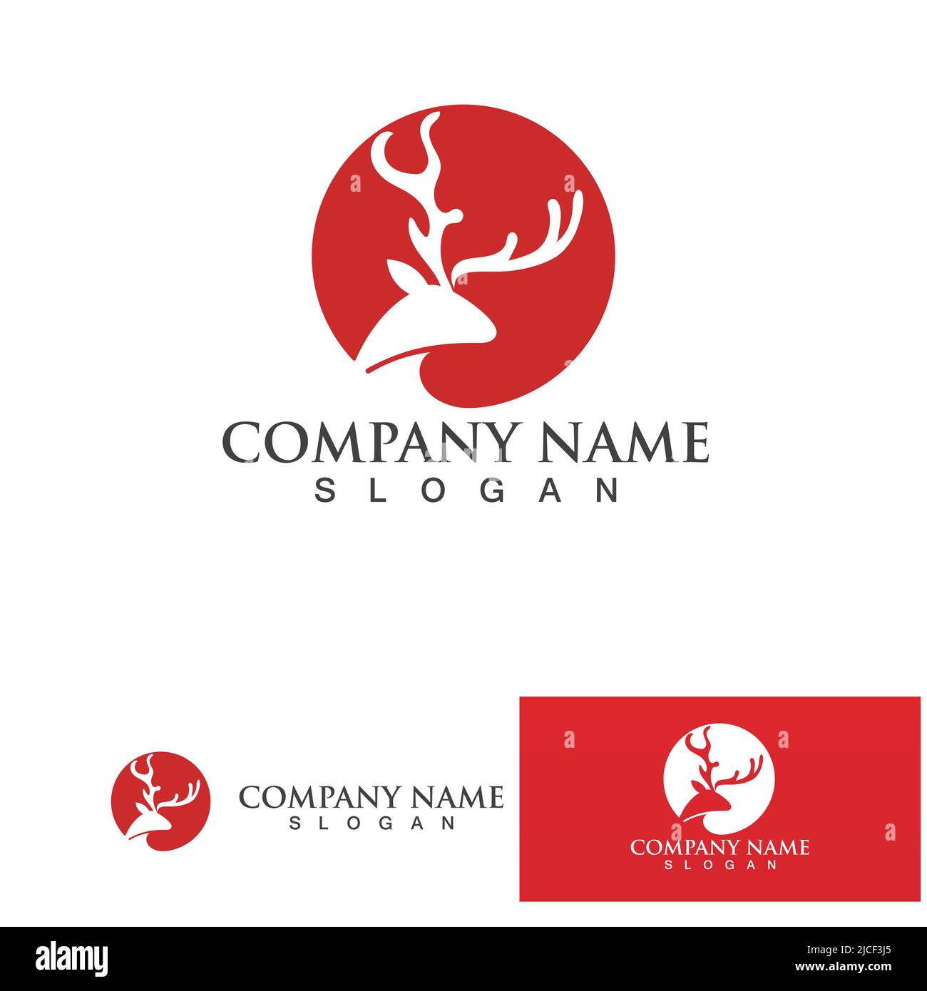 Deer Antlers Logo Template Illustration Design Stock Vector Image & Art ...