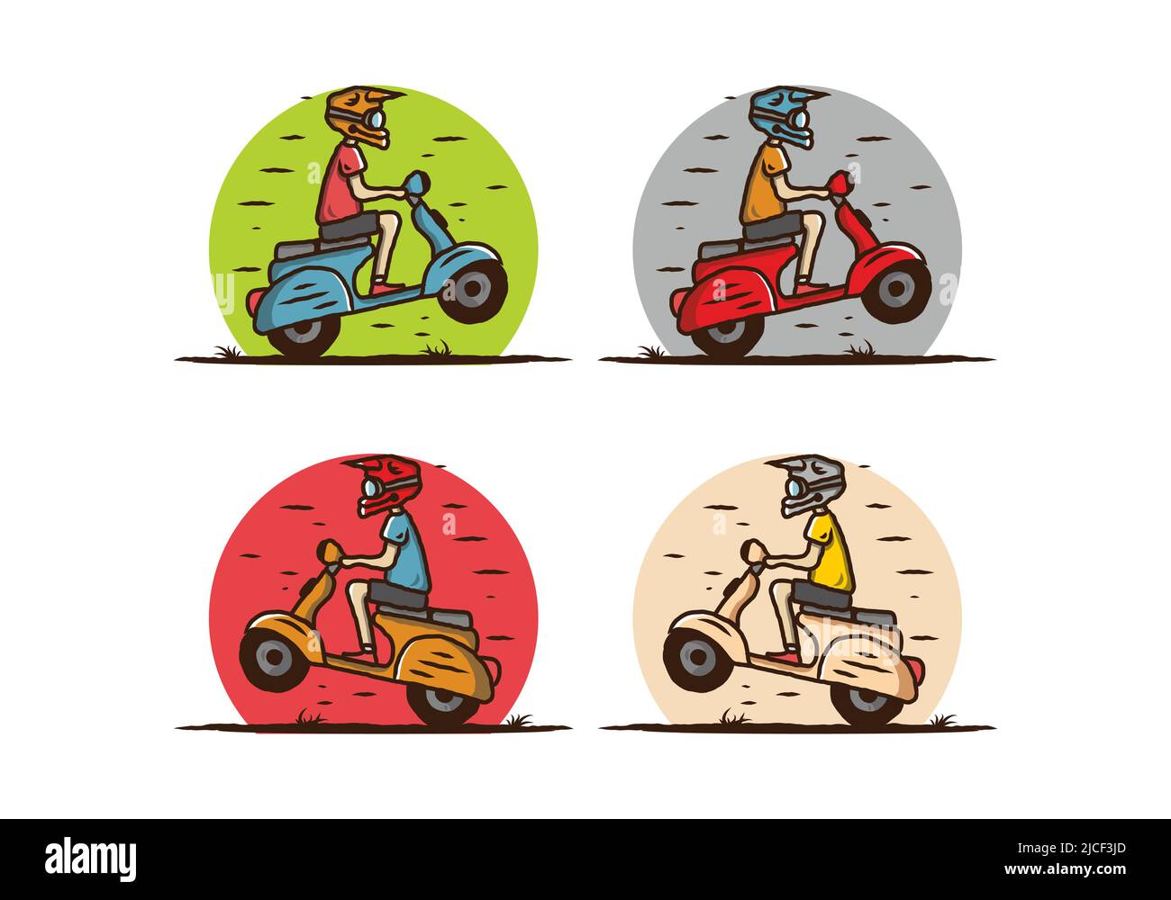 standing racing scooter illustration design Stock Vector Image & Art ...