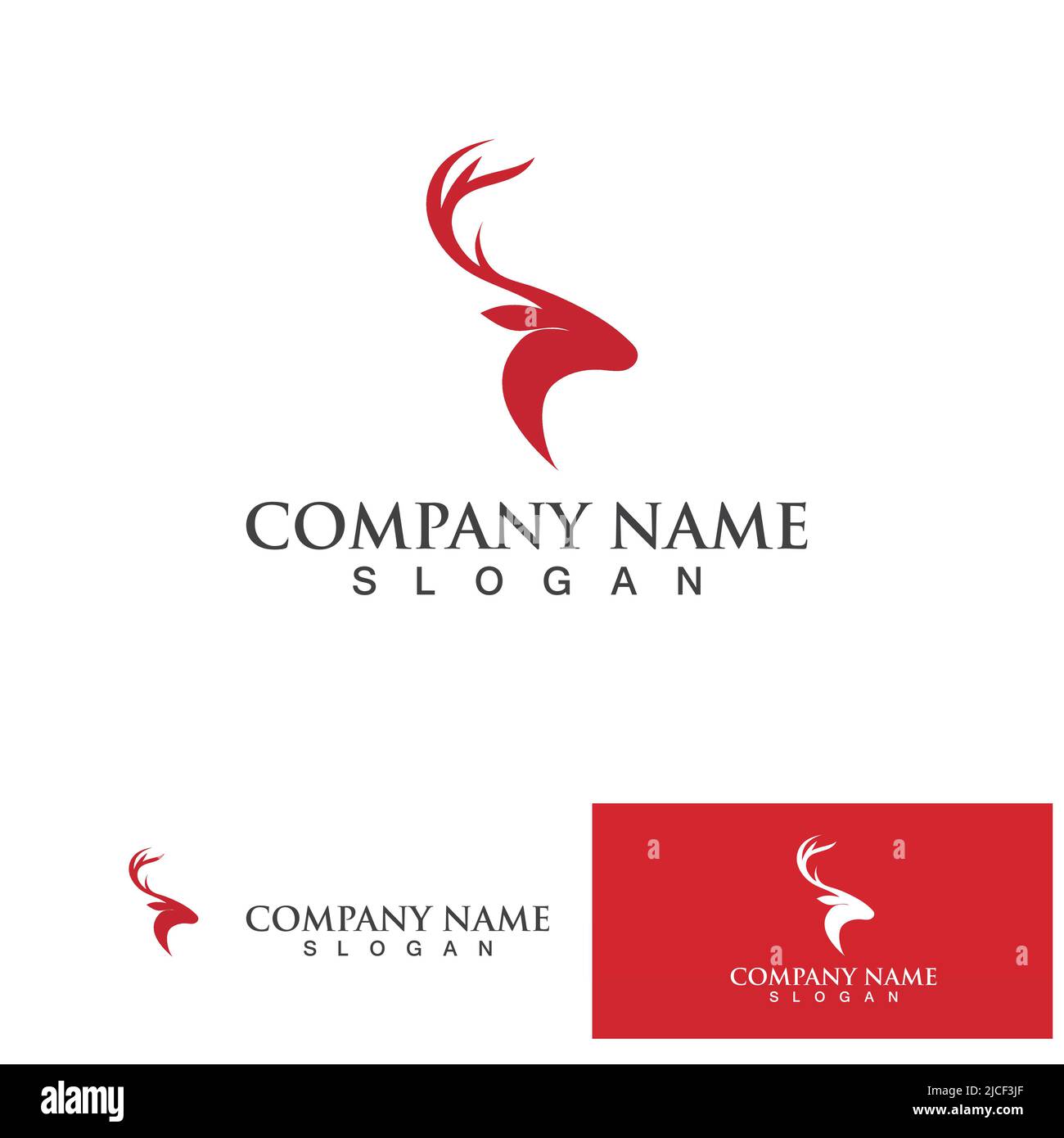 Deer Antlers Logo Template Illustration Design Stock Vector Image & Art ...