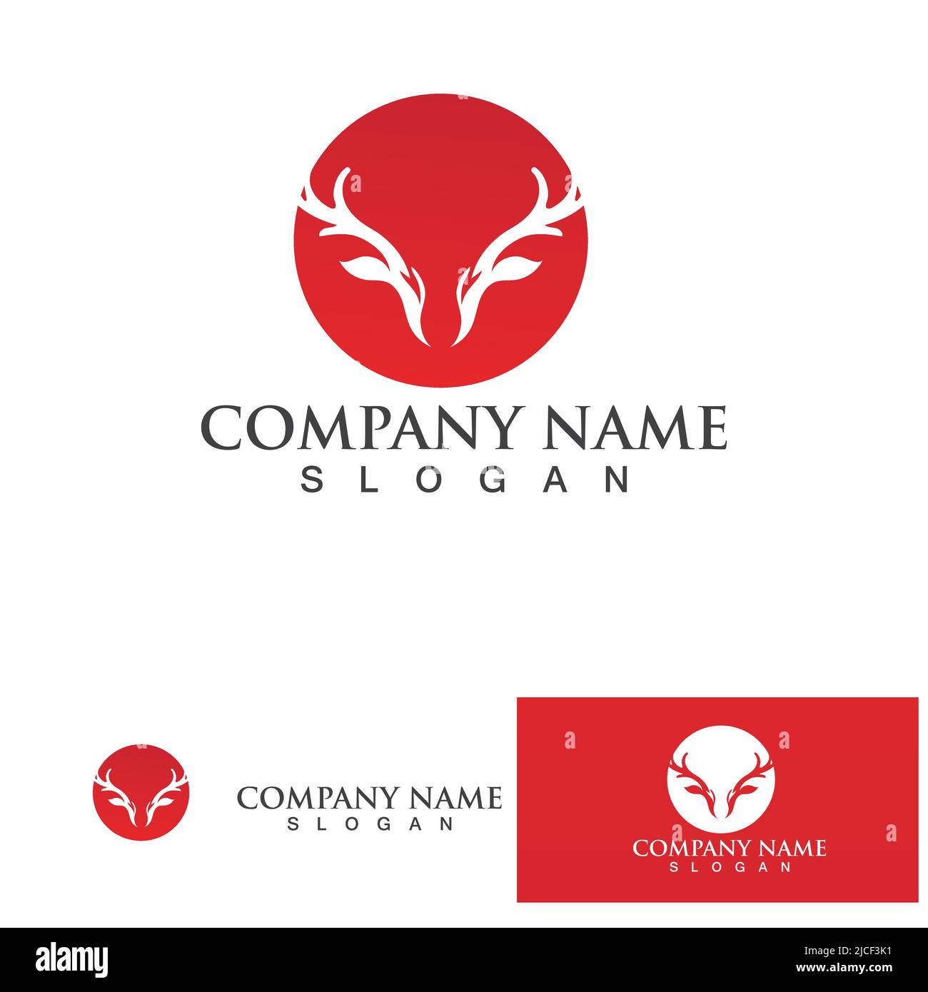 Deer Antlers Logo Template Illustration Design Stock Vector Image & Art ...