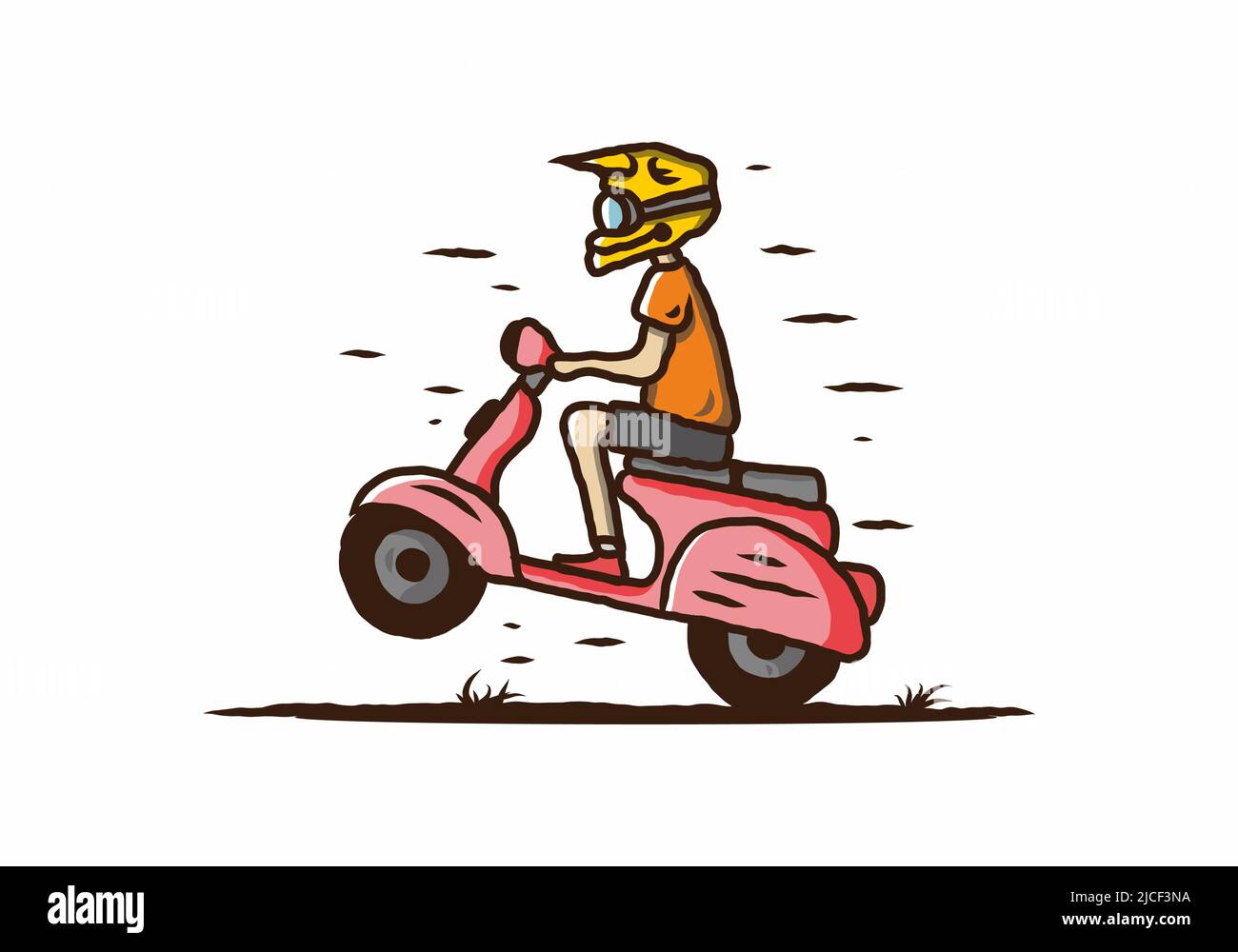 standing racing scooter illustration design Stock Vector Image & Art ...