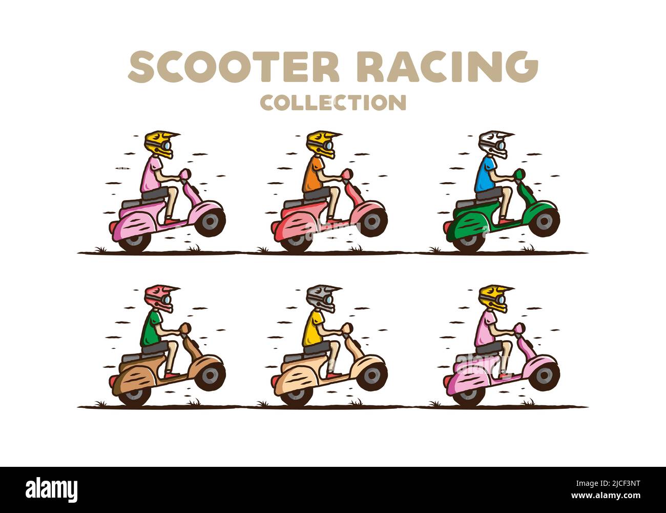standing racing scooter illustration design Stock Vector Image & Art ...
