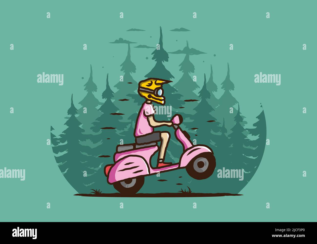standing racing scooter illustration design Stock Vector Image & Art ...
